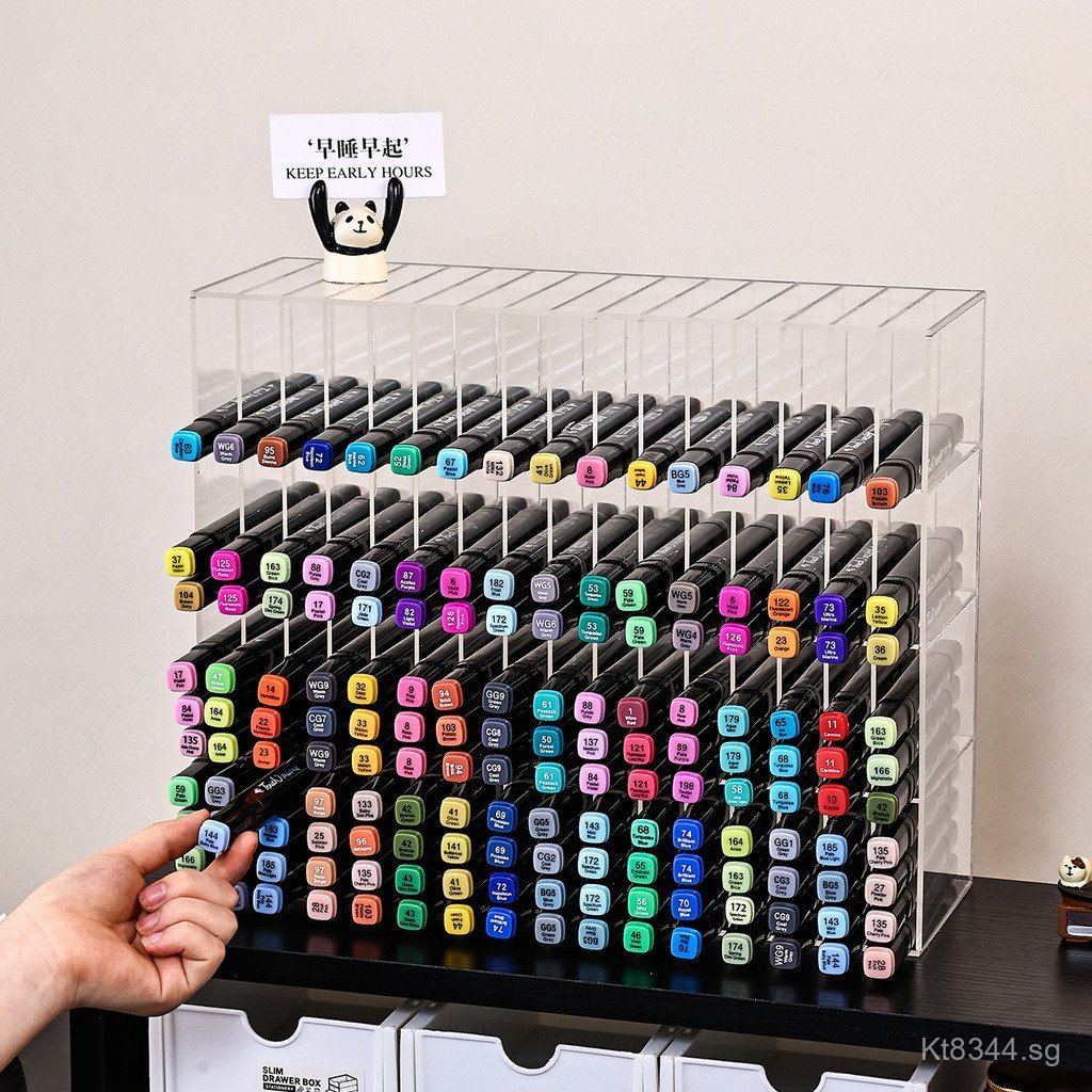 Student Desktop Flat Art Display Stand Marker Pen Holder Stationery ...