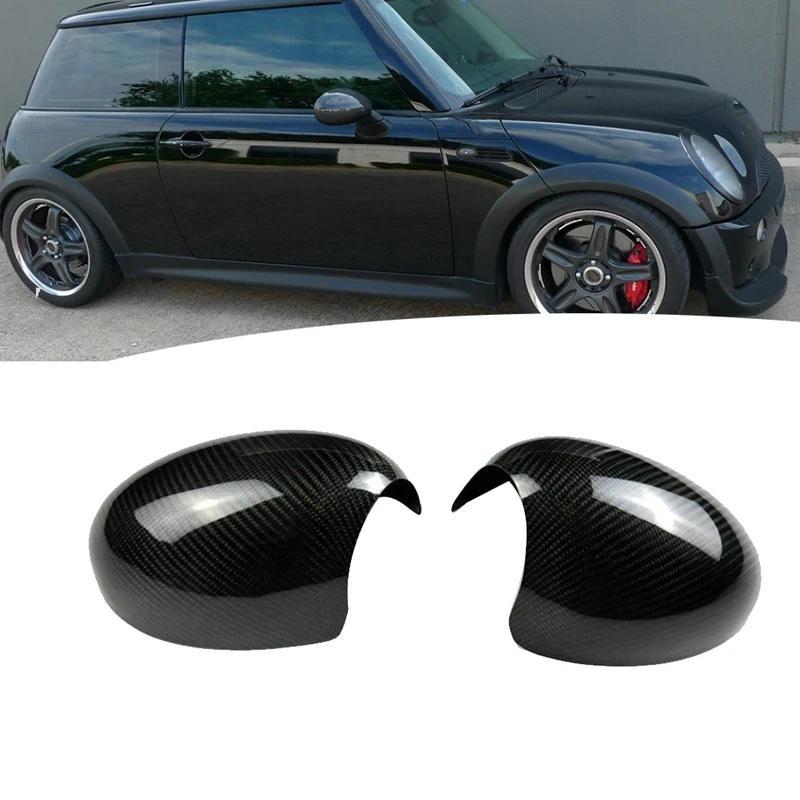 Real Carbon Fiber Car Rear View Mirror Cover For BMW Mini Cooper R50 ...