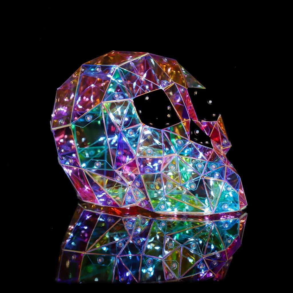 Prism Rainbow Colors Horror Skull, Prism Skull LED Lights, Fun Colored ...