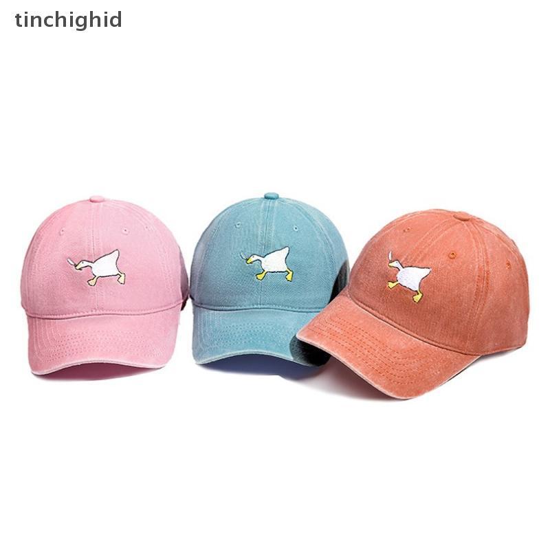 tinchighid Embroidered Baseball Cap With Goose Pattern For Uninsex ...