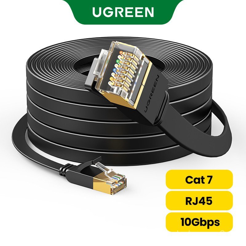UGREEN Flat Cat7 Ethernet Cable RJ45 10Gbps Network Cable U/FTP Lan ...