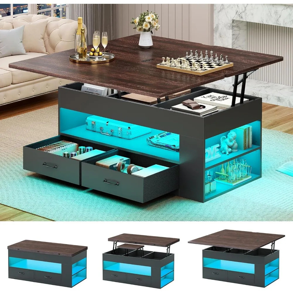 Lift Coffee Table , 4 1 Coffee Tables Storage Hidden Compartment ...