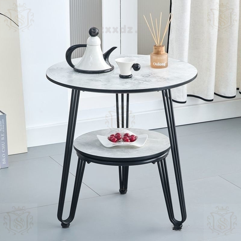 Modern Minimalist Combination Coffee Table Living Room Round Sofa Rock ...