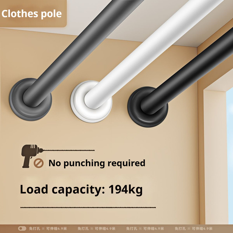 Retractable Clothes Drying Pole Balcony Stainless Steel Clothes Rack ...