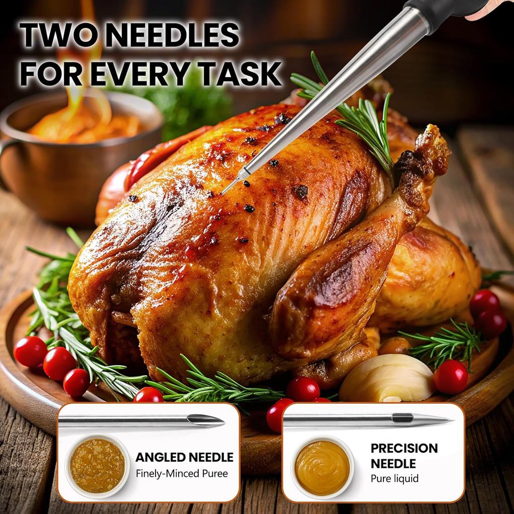 [Essential Thanksgiving Tool] Stainless Steel Turkey Baster Cooking ...