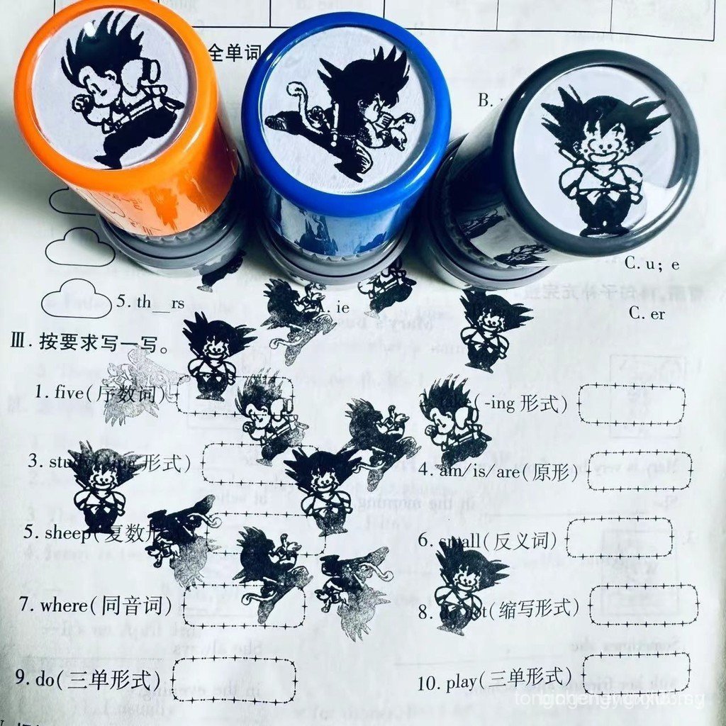 [Hand-Carved] Son Goku Dragon Ball Handbook Seal Emoticon Peripheral ...