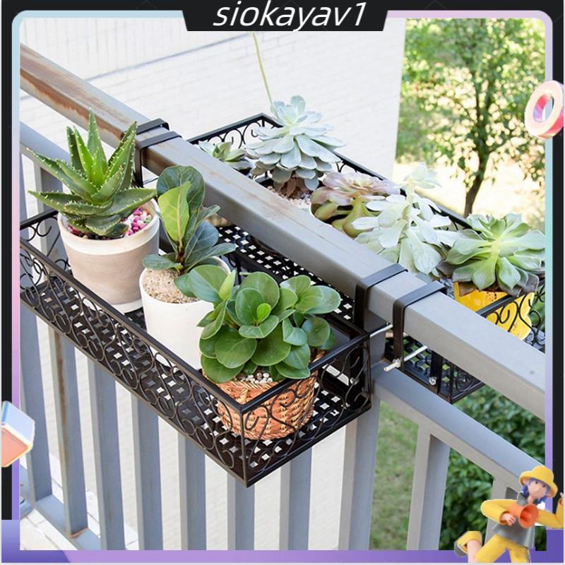 Flower Pot Rack Plant Storage Railing Suitable for Garden Balcony ...