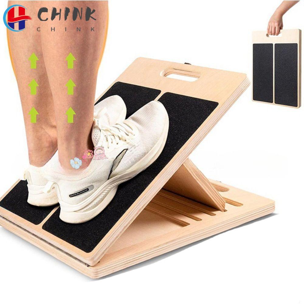 CHINK Calf Stretcher, Adjustable Portable Wooden Slant Board, Durable ...