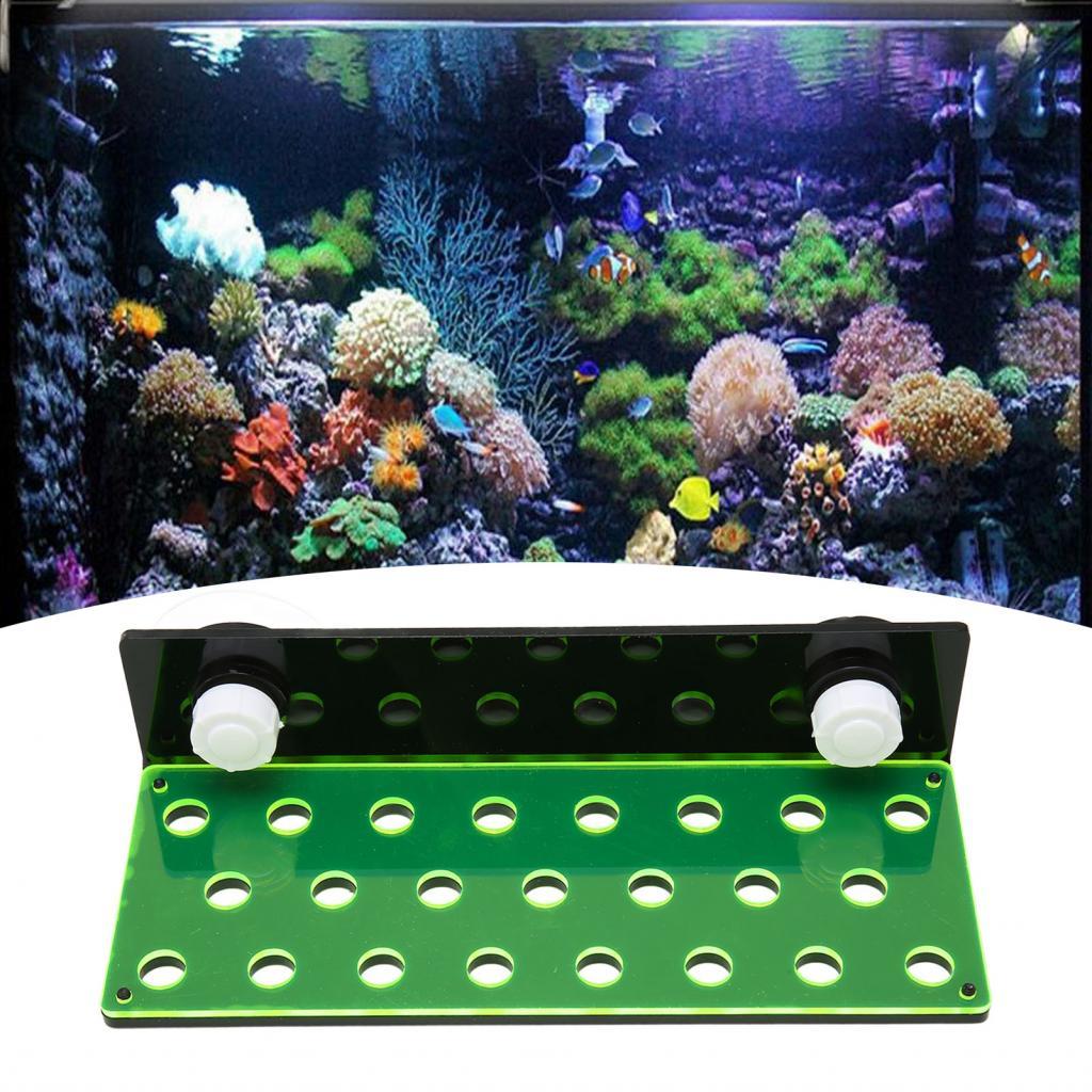 Coral Frag Rack Fluorescent Green Powerful Suction Cup 23 Plug Holes ...