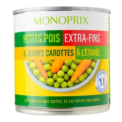 Monoprix Processed Extra Fine Peas And Young Carrots 400g | Shopee ...