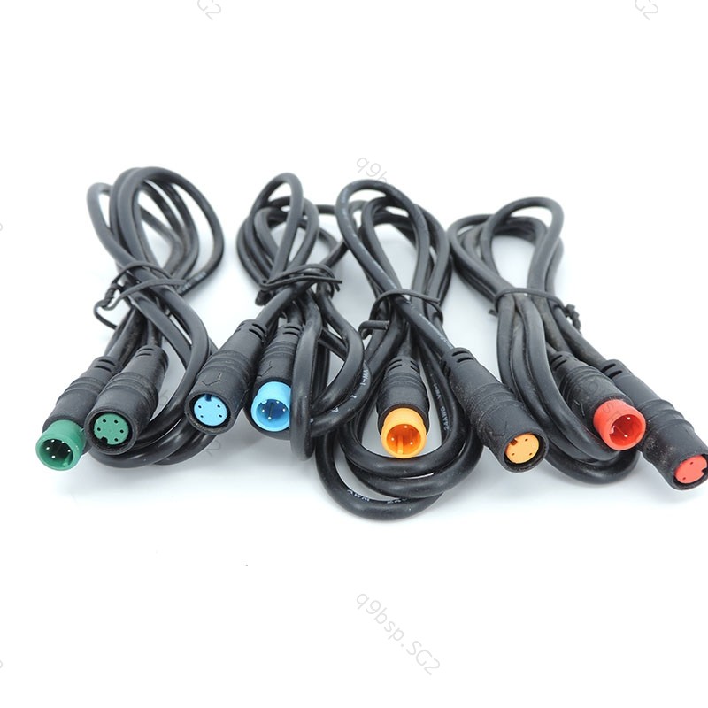 Waterproof 9mm M8 cable 2 3 4 5 6 Pin male to female Ebike Sensor Line ...