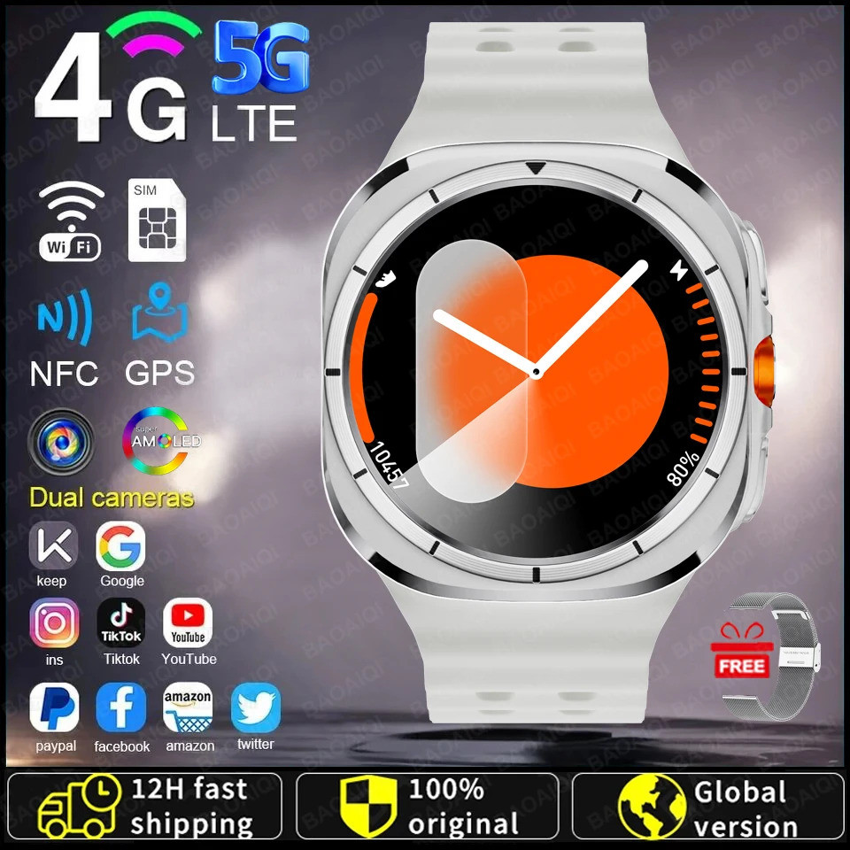 2025 For Samsung Watch Galaxy 7 Ultra Smart Watch Video Call 4g/5g Sim ...