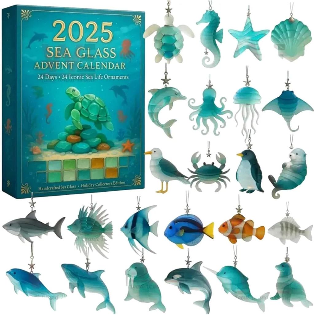 2025 Advent Calendar · Ocean Treasures Sea Glass Marine Life 24 Days ...