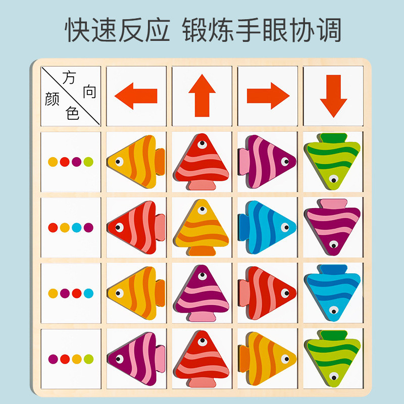 Little Fish Finds Direction Puzzle Game for Young Children Magnetic ...
