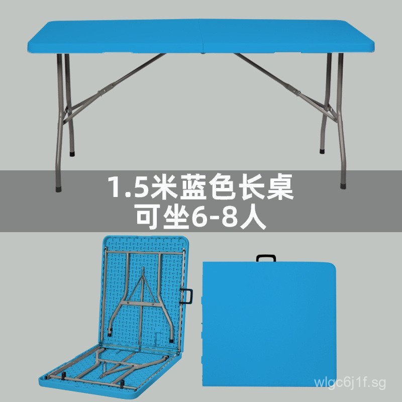 Foldable Table and Chair Outdoor Portable Stall Table Rectangular ...