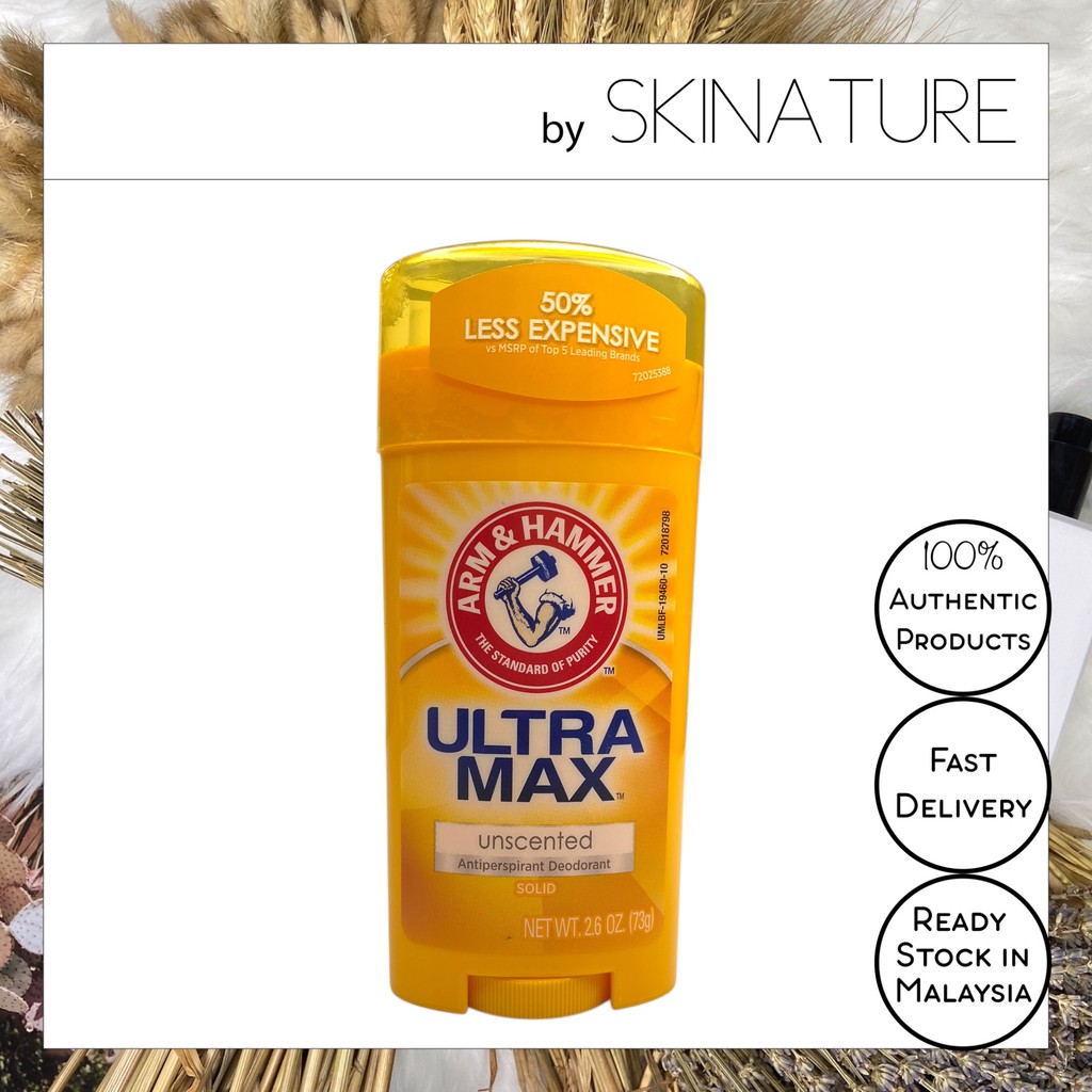 Arm & Hammer Ultramax Unscented Antiperspirant & Deodorant Solid (73g ...