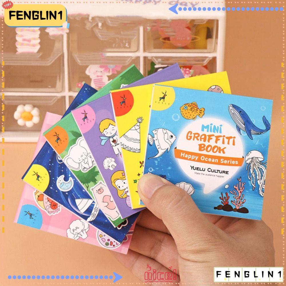 FENGLIN 50 sheets Coloring Book, Paper Multi Theme Graffiti Painting ...