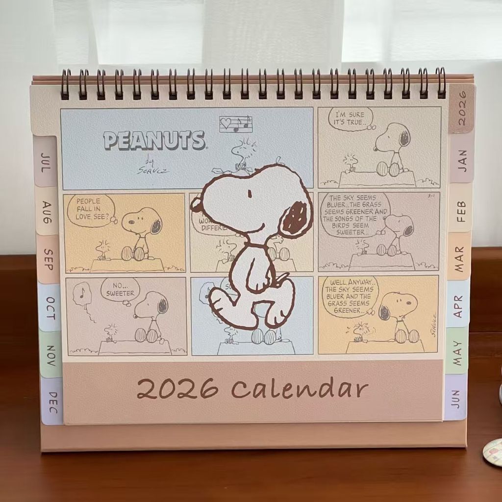 Snoopy Desk Calendar 2026 -Creative Flip Page Planner with Tear-off ...