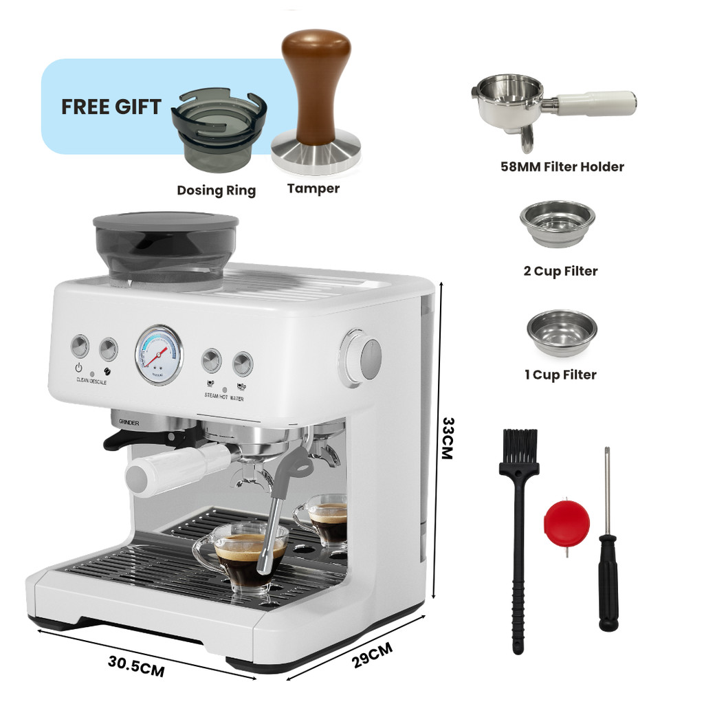 Giselle Pro 20Bar Dual Boiler Coffee Maker Adjustable Temperature ...