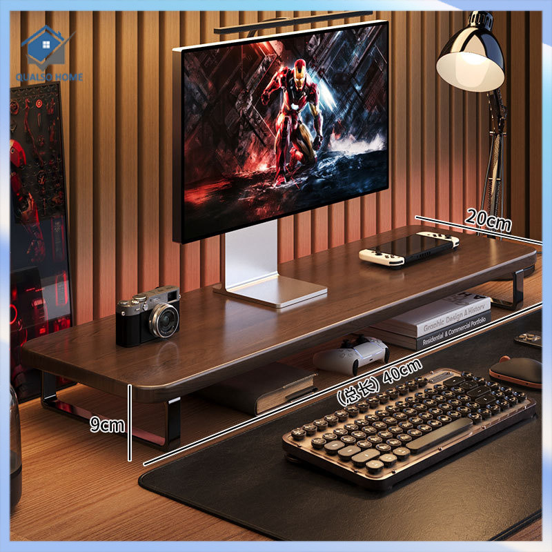 Desktop Computer Monitor Elevated Rack Shelf Desktop Storage Rack ...