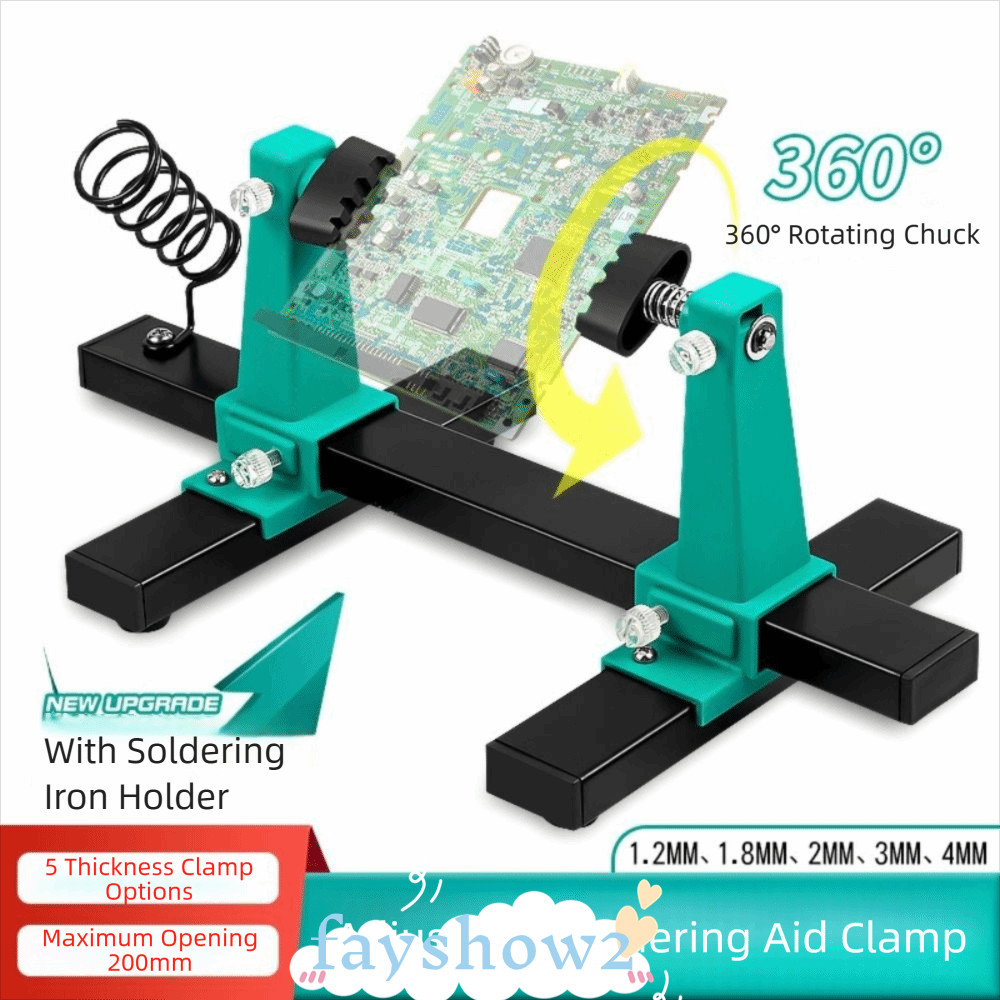 FAYSHOWS Circuit Board Soldering Bracket, Auxiliary Clamping Base 360 ...