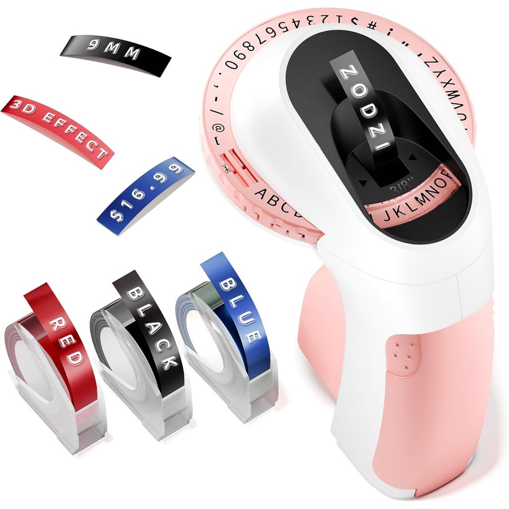 Zodzi Embossing Label Maker Machine with Tapes,Vintage Embossed Label ...