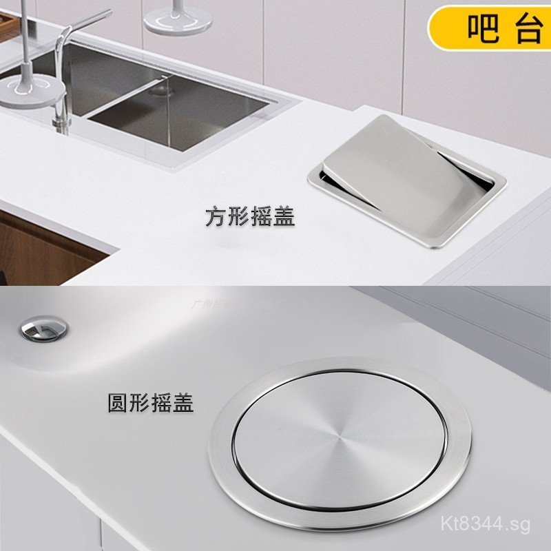 Y Swing Door Embedded Cabinet*Countertop Flip Stainless Steel Kitchen ...