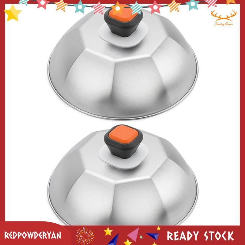 [Redpowderyan.] Stainless Steel 9 Inch Griddle Melting Cheese Dome Wok ...