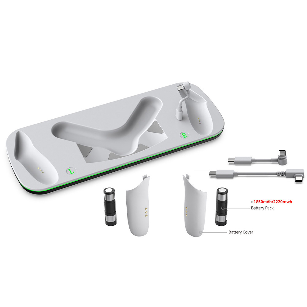 Charging Dock VR Charging Station W/ 2 Rechargeable Batteries Headset ...