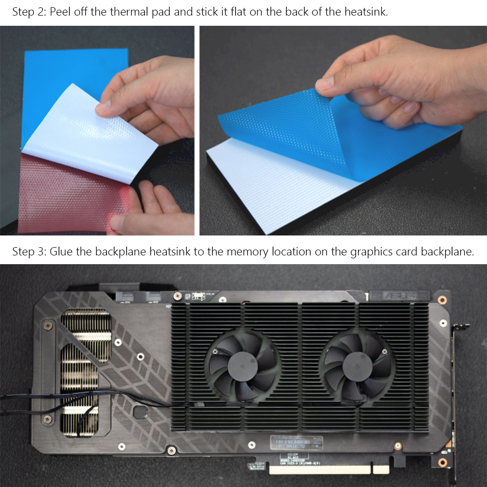 GPU Backplane Radiator Graphics Card Backplane Heatsink PWM Video ...