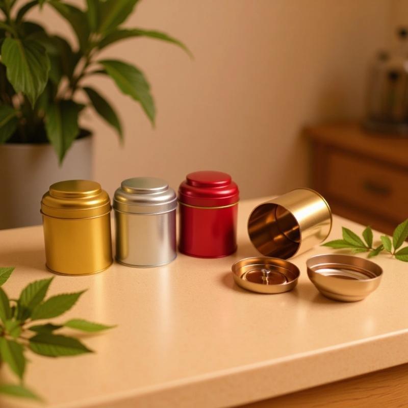 AA 50g Small Tea Tins Canister With Airtight Double Lids,Mini Tin Can ...