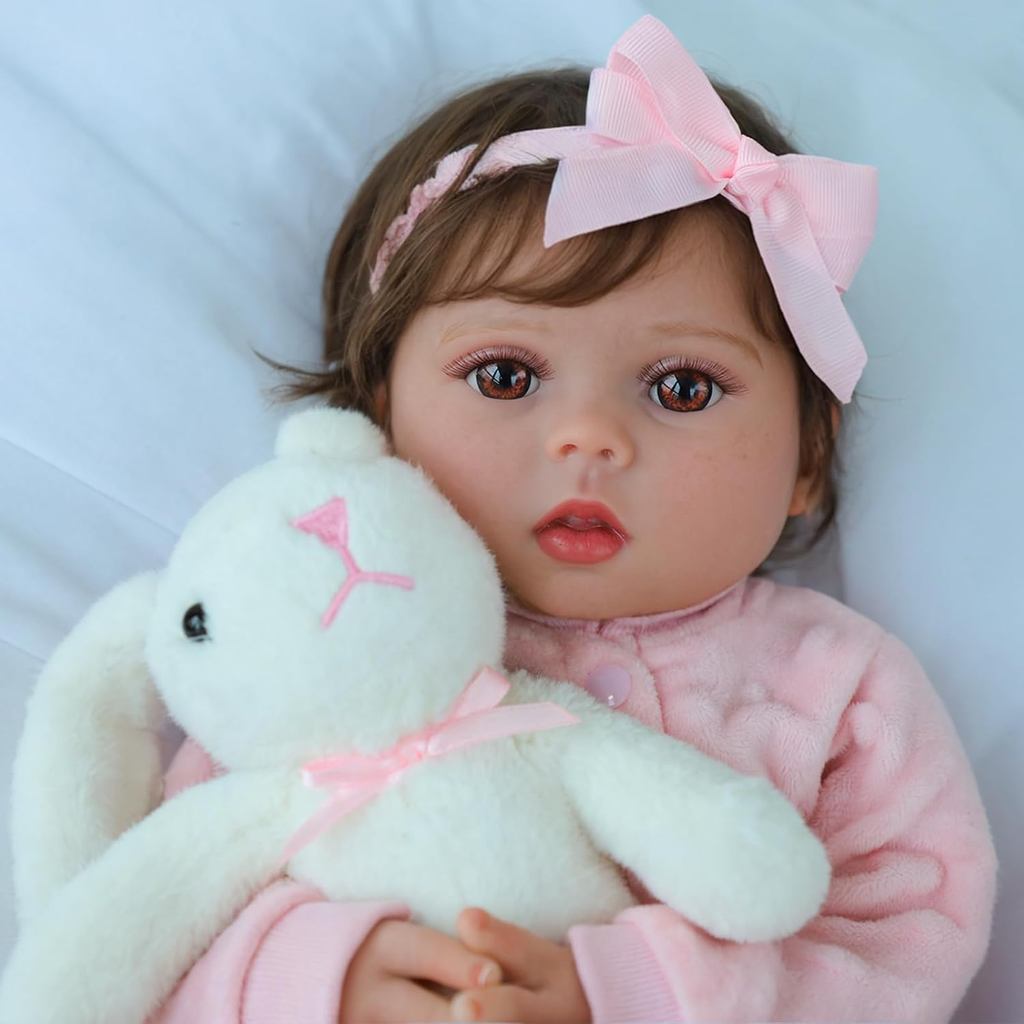 SCOM Realistic Reborn Baby Dolls - 18 Inch Real Life Doll Girl with ...