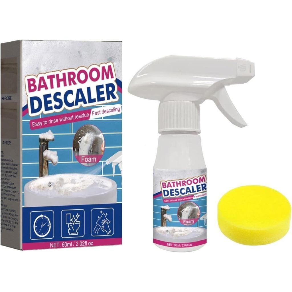 Bathroom Descaler Foam Cleaner, Stubborn Stains Cleaner with Sponge ...