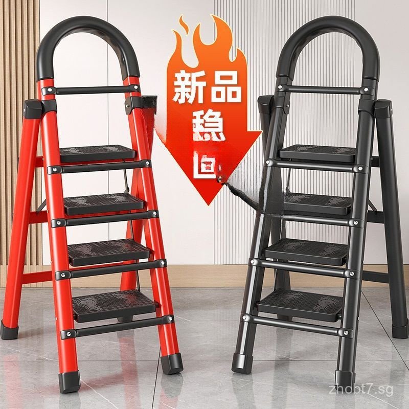 Ladder for Home Use, Foldable Indoor Mobile A-Frame Ladder, Multi ...