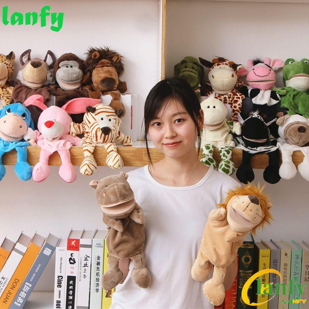 LANFY Animal Hand Puppet, Jungle Animals Appease Toys Plush Hand Doll ...