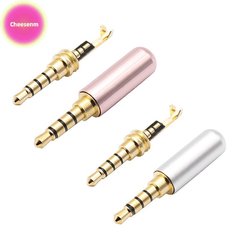 Cheesenm Headphone Jack Male Plug 3.5mm Audio Connector 4 Poles ...