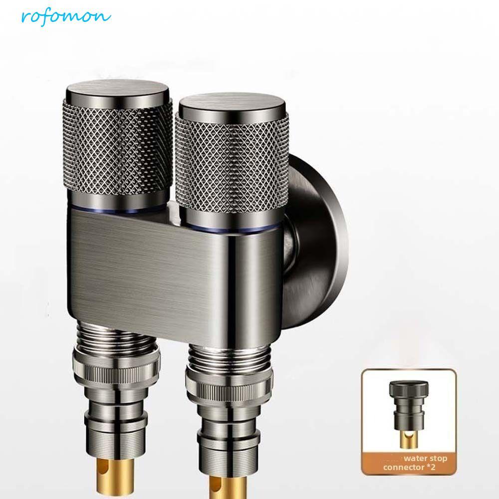 ROFOMON Double Outlet Valve, Universal Interface Faucet Shower Shut Off ...