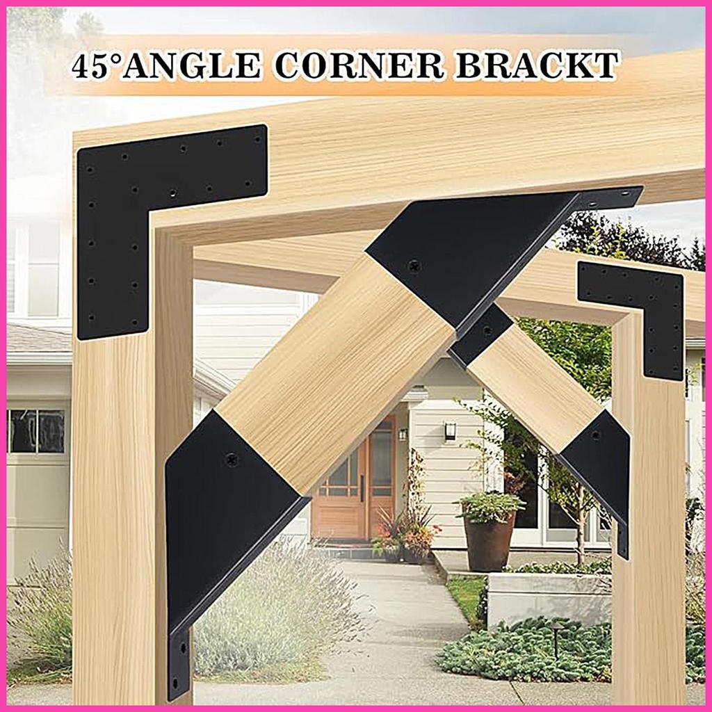 Pergola Bracket Kit Heavy-Duty Pergola Angle Support Bracket 45-Degree ...