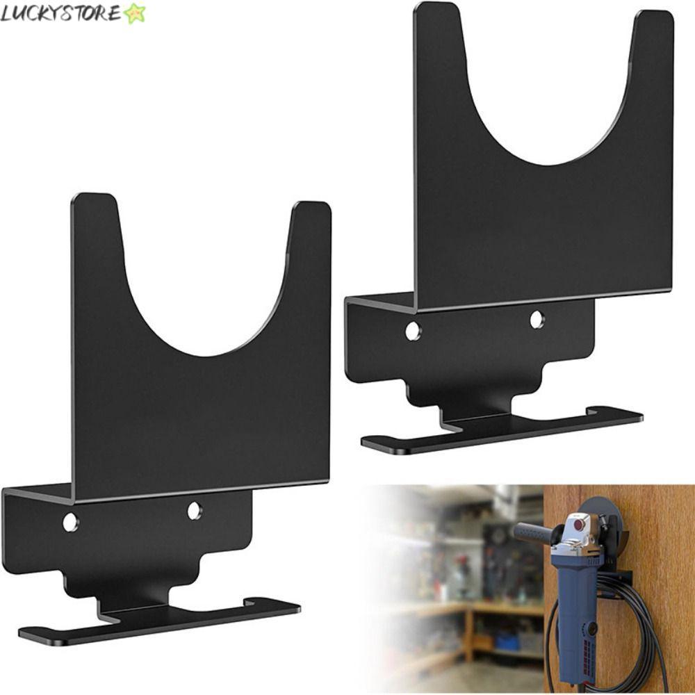 LUCKYSTORE Angle Grinder Rack, Metal Black Angle Grinder Holder ...