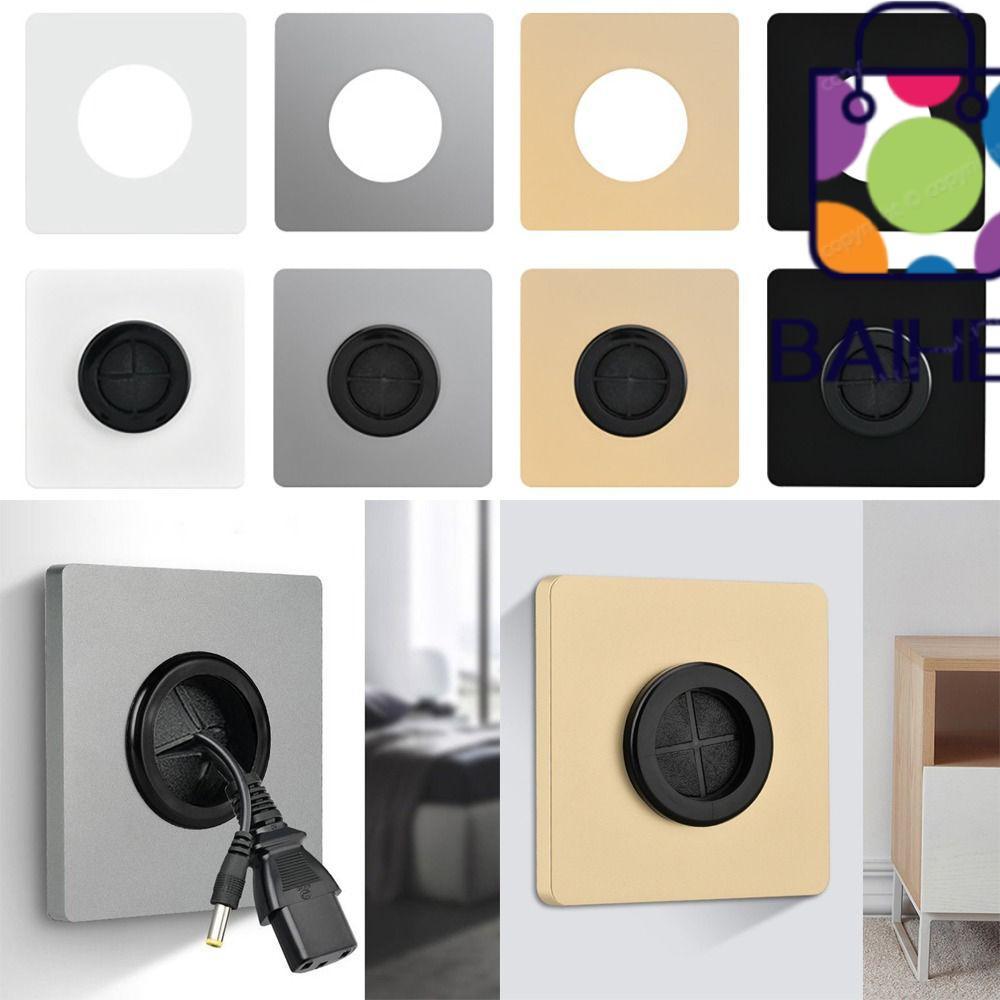 BAIHEE Wall Blank Panel, 86Type With Outlet Hole Cable Socket Panel ...