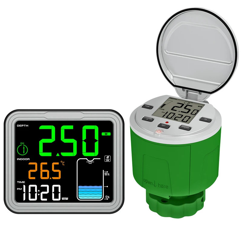 8-in-1 Wireless Solar Water Level Indicator Sensor Tank Level Gauge ...