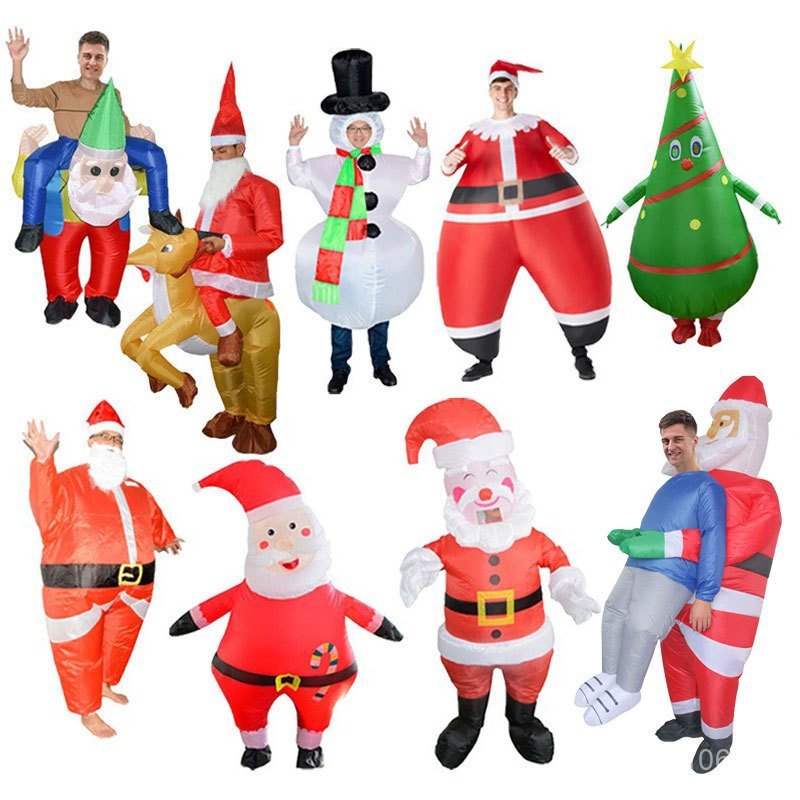 Santa Claus Inflatable Costume Christmas Tree Cross-Border Stage ...
