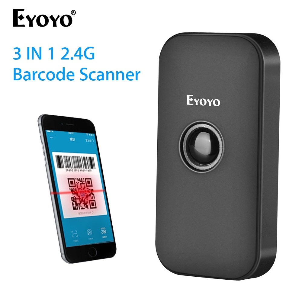 Eyoyo Mini Bluetooth 2D Barcode Scanner 3in1 USB Wired & 2.4G ...