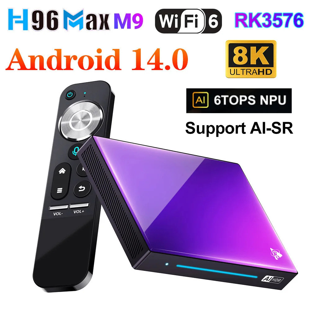 H96 Max M9 Rk3576 Ai Super Resolution 8k Video Wifi6 Bt5.4 8g 128g ...