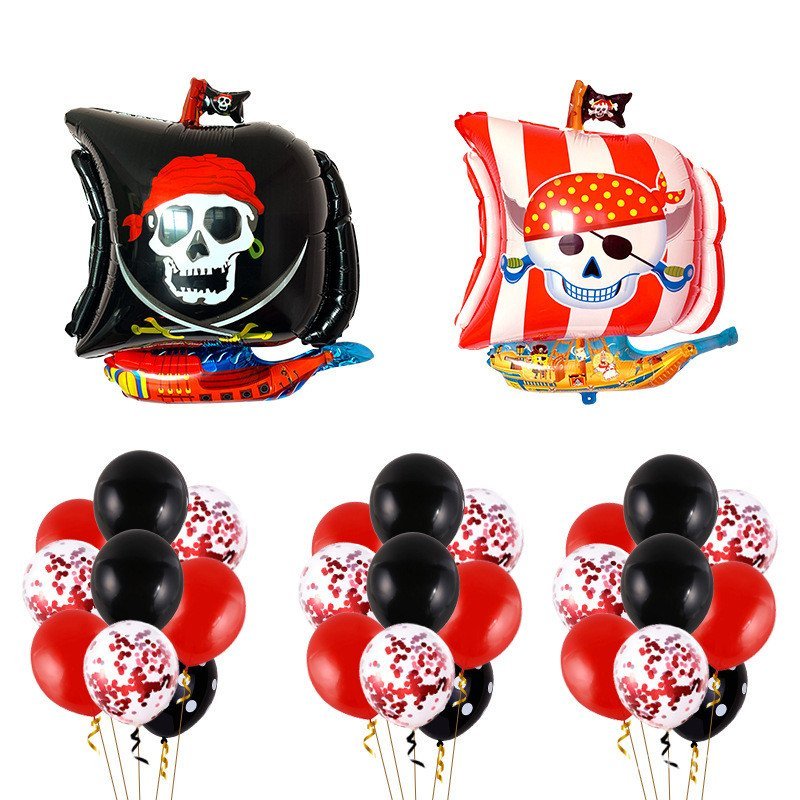 Cartoon Balloon Pirate Ship Aluminum Foil Balloon Children's Birthday ...