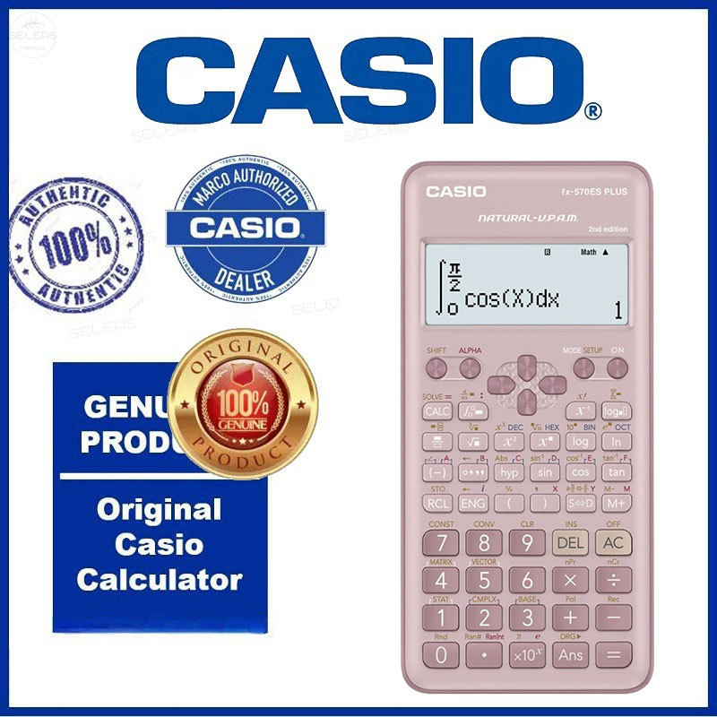 Casio Scientific Calculator FX-991ES Plus Pink Calculators New Edition ...