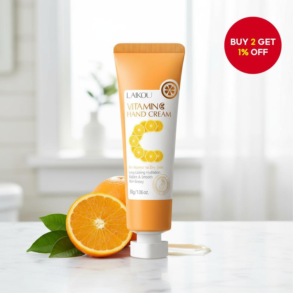 LAIKOU Vitamin C Glow Hand Cream 30g – Nourishing & Brightening, Deep ...