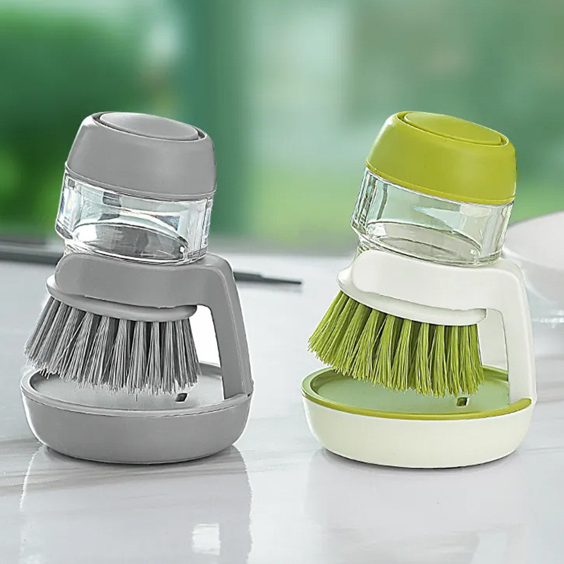 Automatic Soap Dispenser Dish Brush - Kitchen Cleaning Scrubber with ...