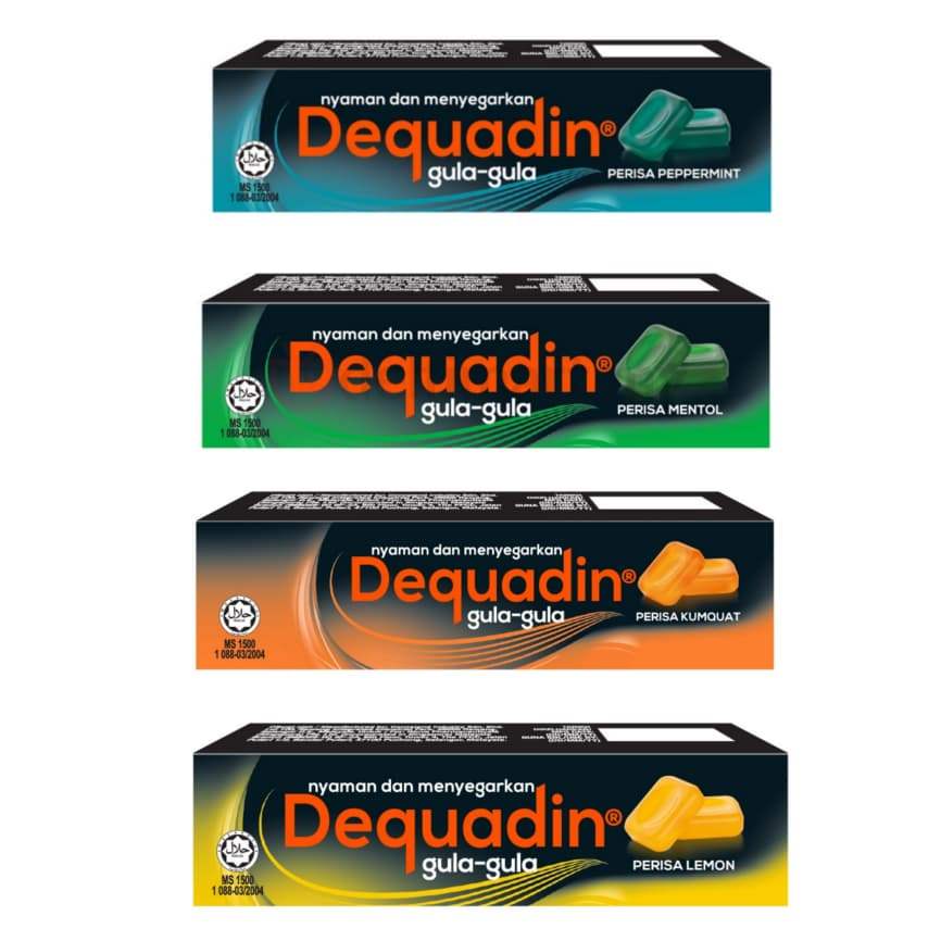 DEQUADIN HARD CANDY KUMQUAT | MENTHOL | LEMON | PEPPERMINT 10'S 38G ...