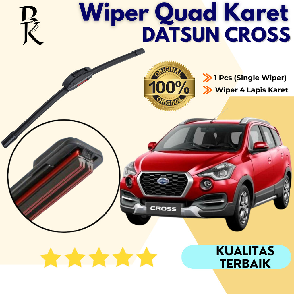 Quad Wiper Rubber 4 Rubber Datsun Cross Frameless Car 1 Set Kiri and ...